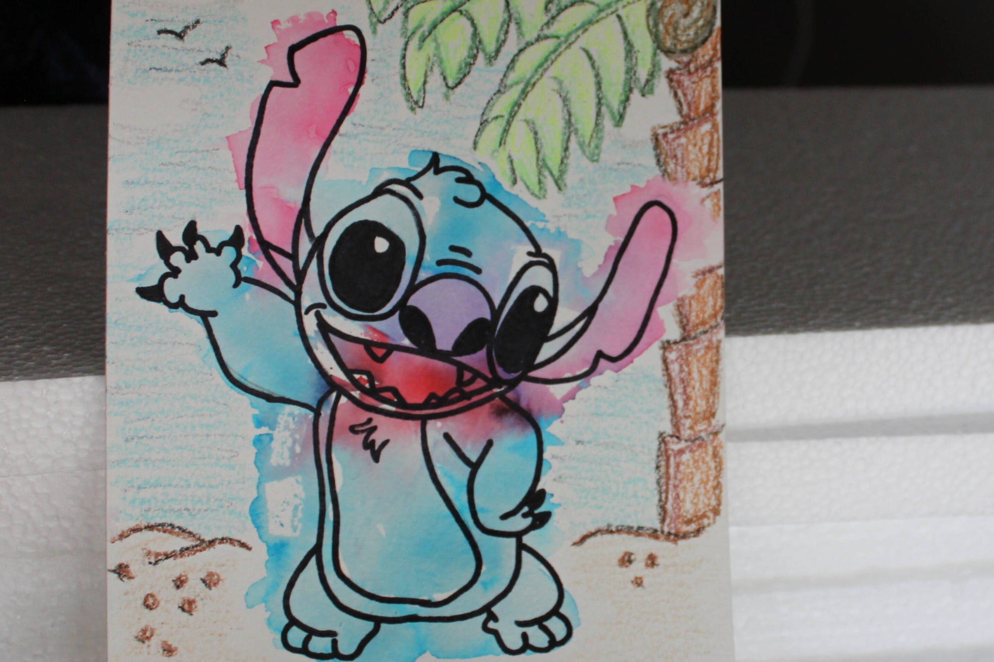 Easy Stitch Tissue Paper Art | Disney Kids Craft Tutorial (Ages 4 ...
